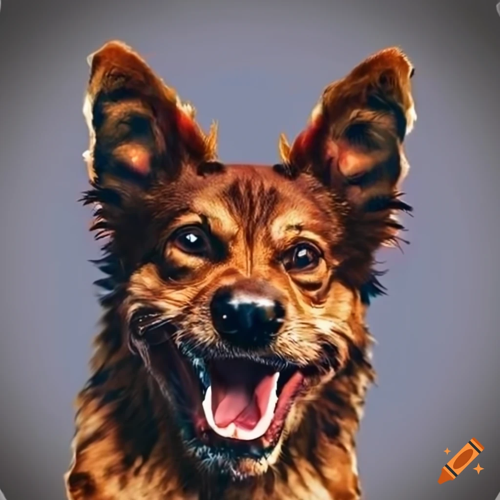 Dog smiling on Craiyon