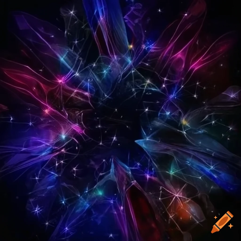 Rocks and crystals creature with starry elements on Craiyon