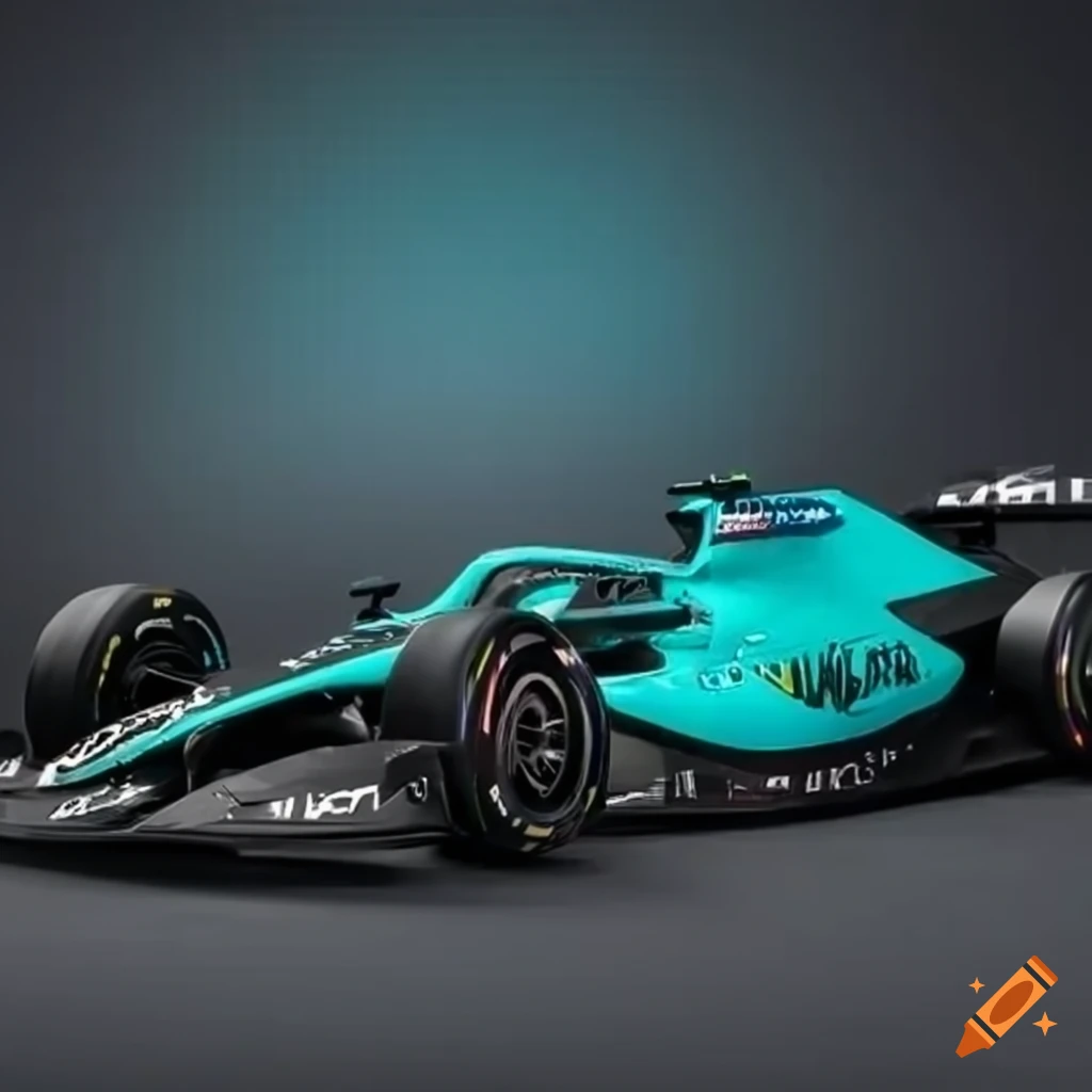 Black and turquoise F1 2024 car with Emile sponsor on Craiyon