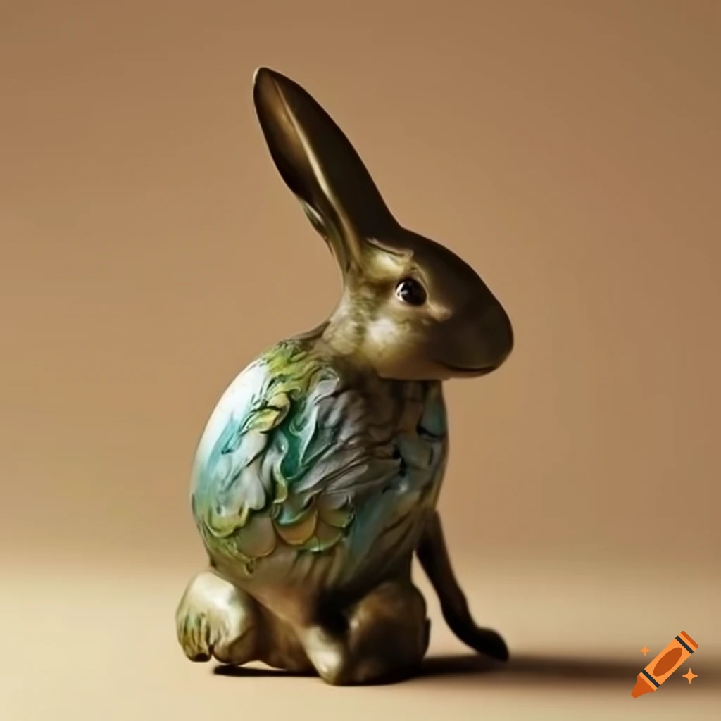 Art nouveau egg-laying rabbit on Craiyon