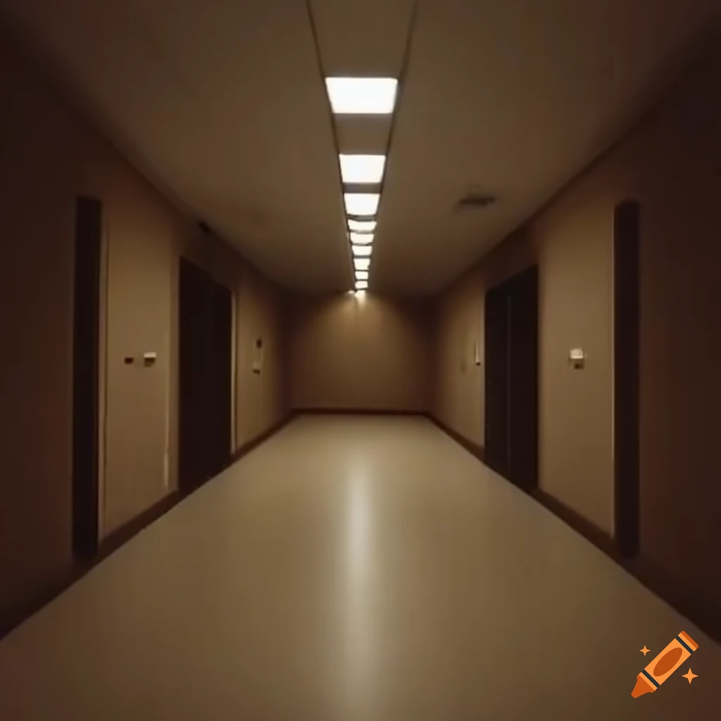 Abstract image representing the concept of the backrooms on Craiyon