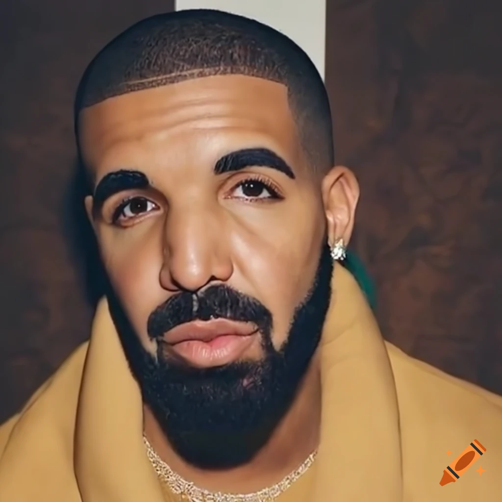 Drake's face inside a pie on Craiyon