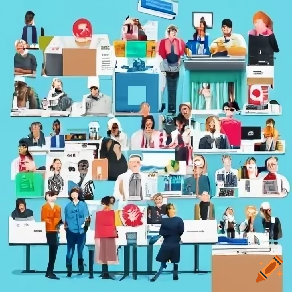 Collage of small business owners using ict tools for social media ...