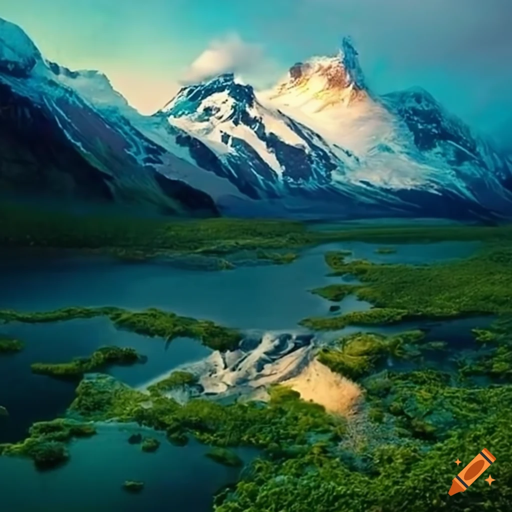 Panoramic view of alaska on Craiyon