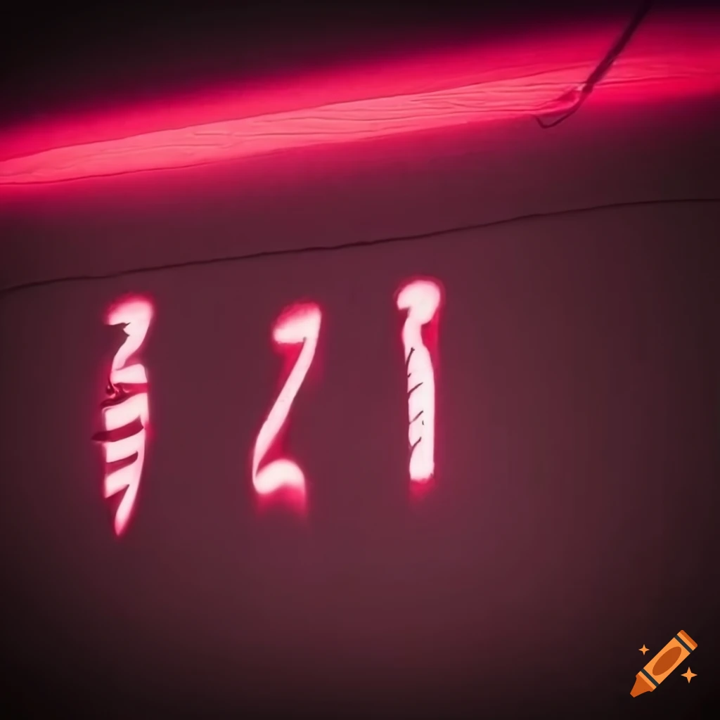 Japanese letters and words on a wall on Craiyon