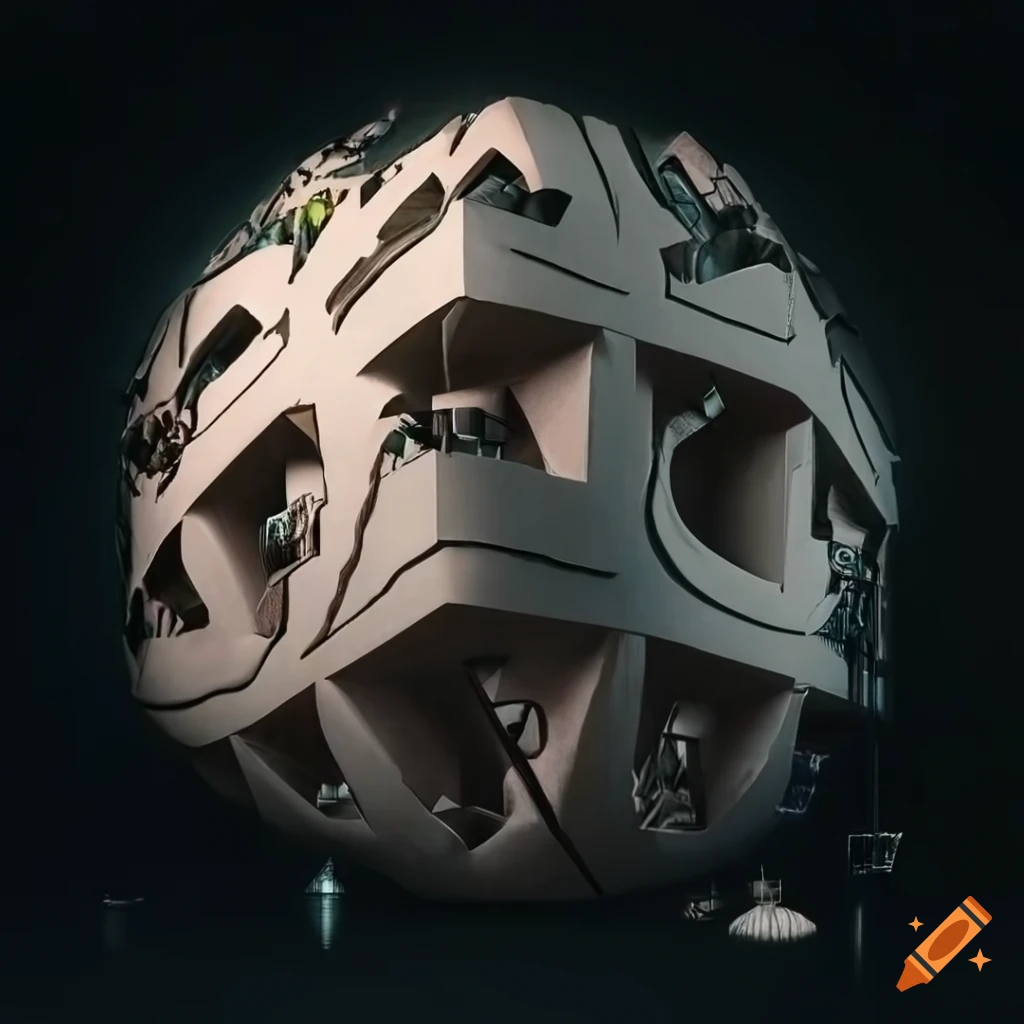 Hyperrealistic 3d render of an mc escher-inspired scene on Craiyon