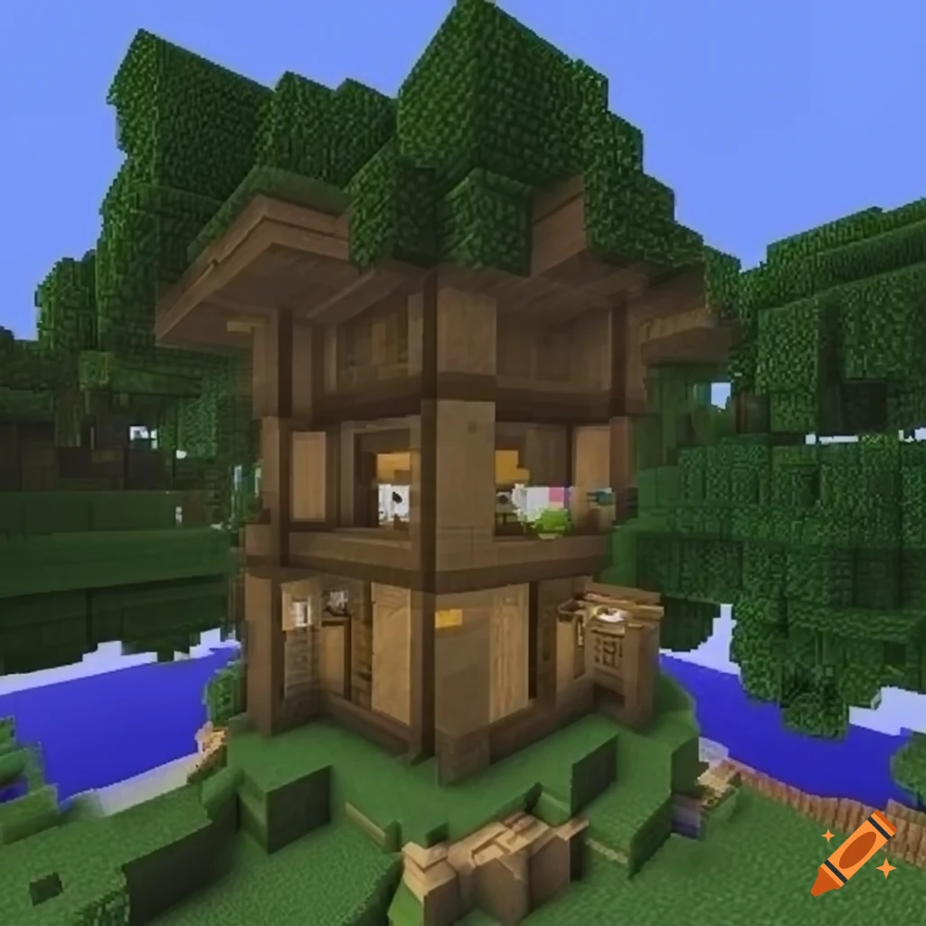 Minecraft tree house on Craiyon