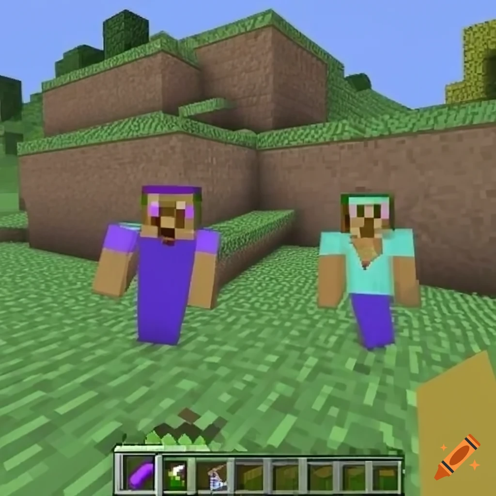 Minecraft scene with various elements on Craiyon