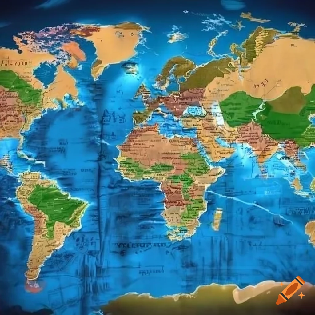 World map on Craiyon