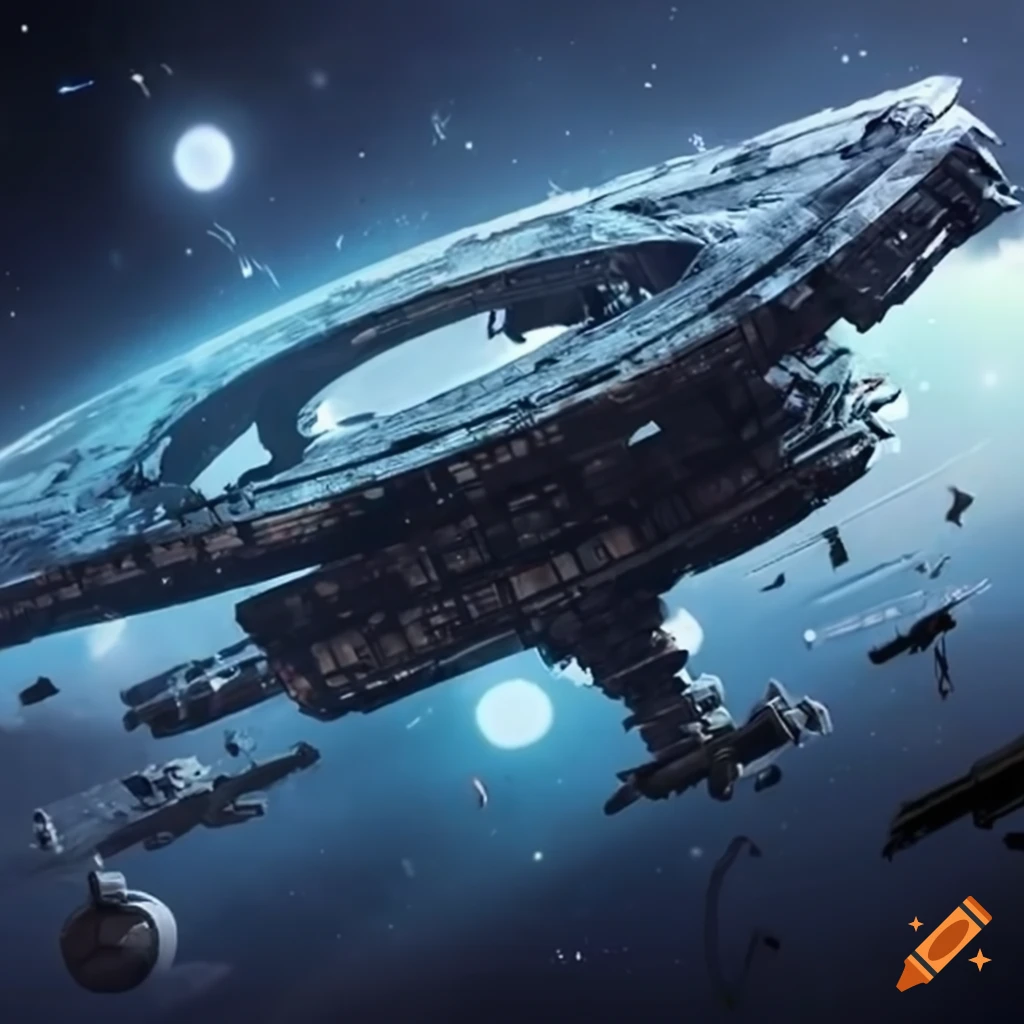 Star wars space station on Craiyon