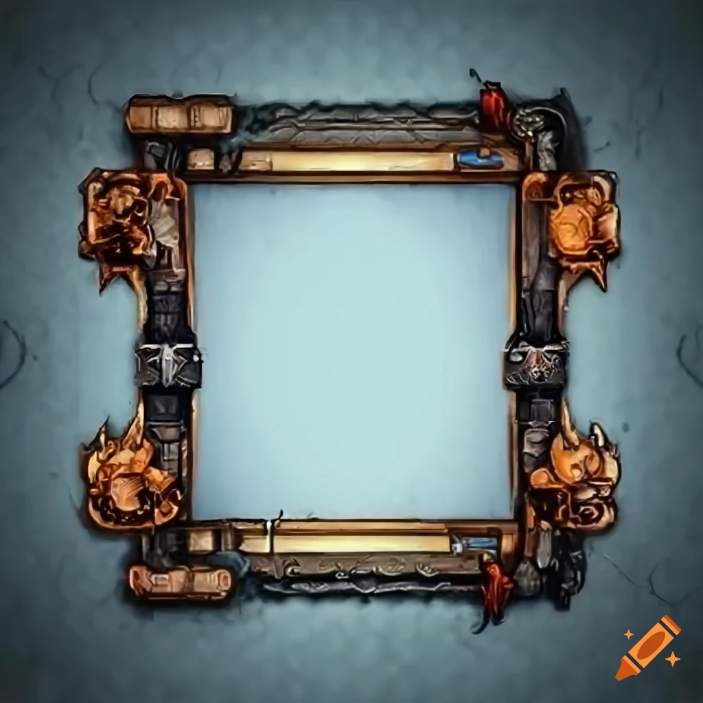 UI RPG inventory gear slot frame border on Craiyon