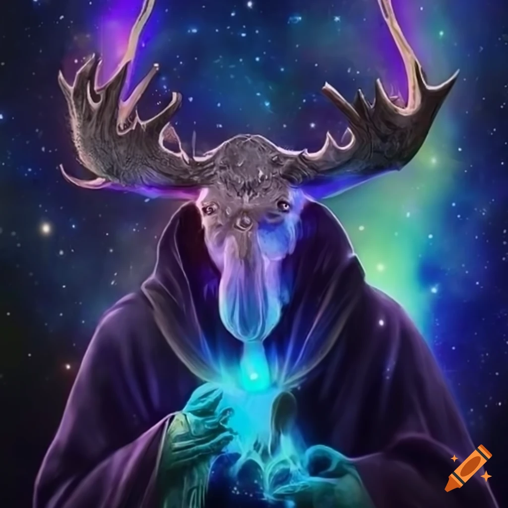 Cosmic moose god wizard on Craiyon