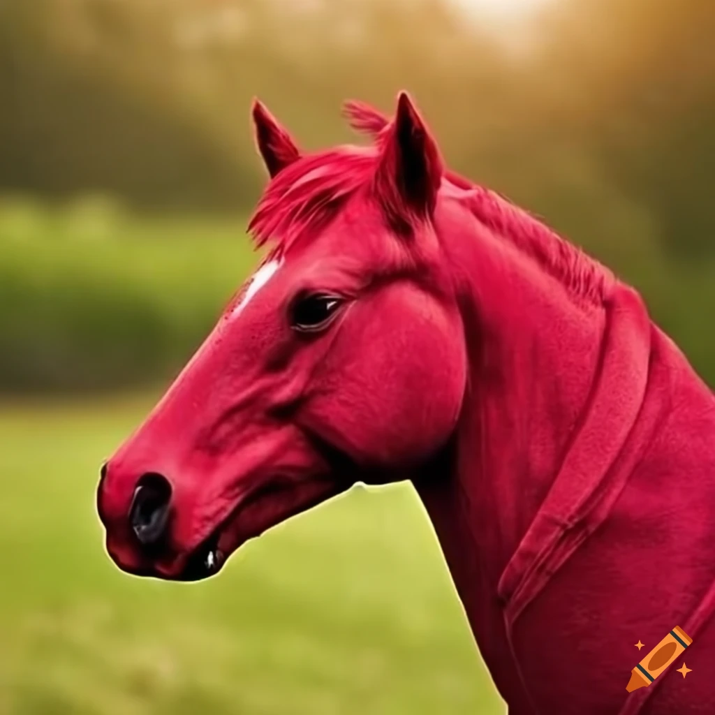 Red horse on Craiyon