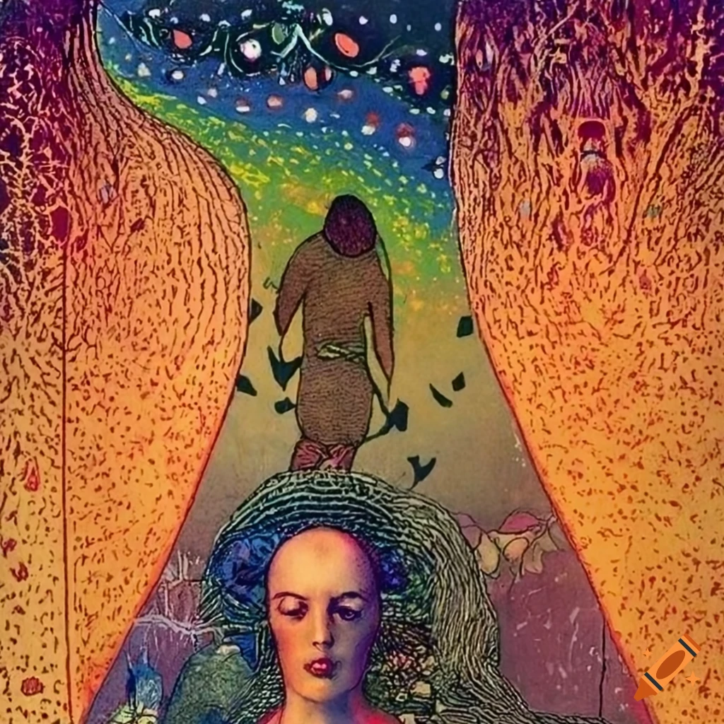 Science fiction pulp magazine cover with a nonbinary human inspired by ...