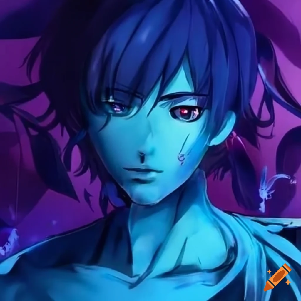 Blue raspberry as a handsome man on Craiyon