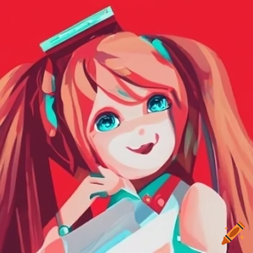 Hatsune miku in a circus performance on Craiyon