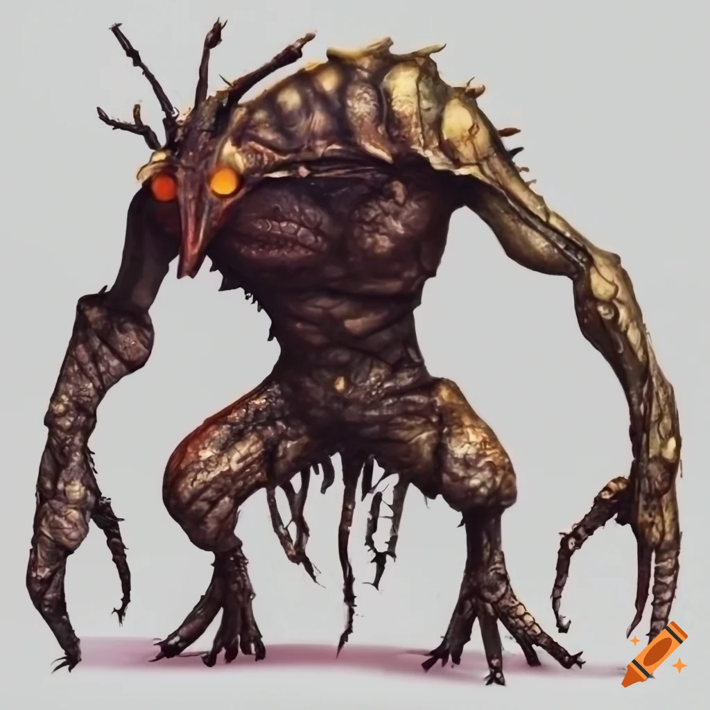 Totengräber insect monster on white background on Craiyon