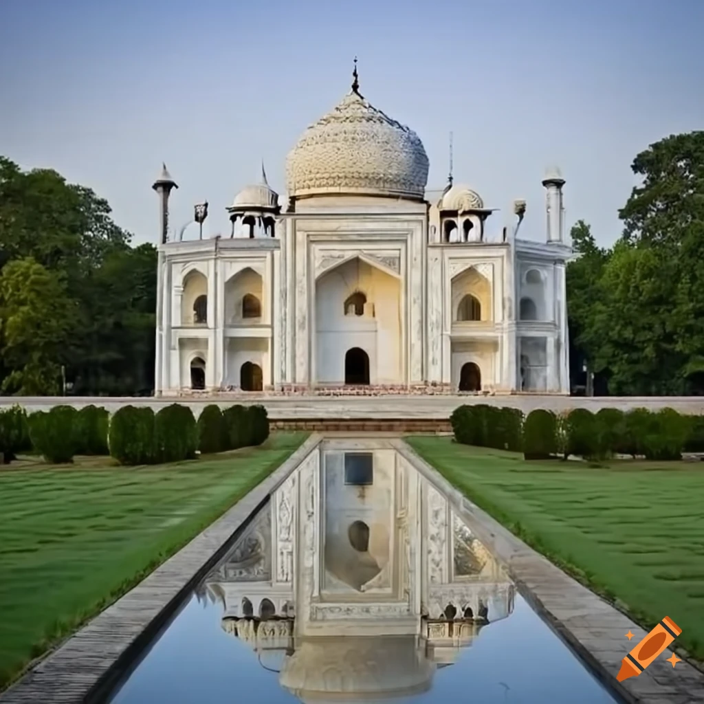 White marble architectural style building frontal elevation on Craiyon