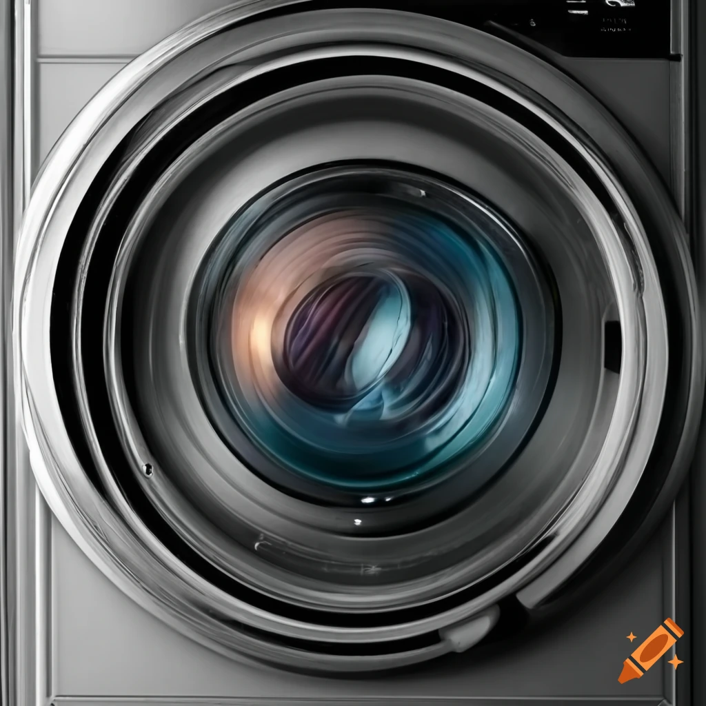 Artistic washing machine photography on Craiyon