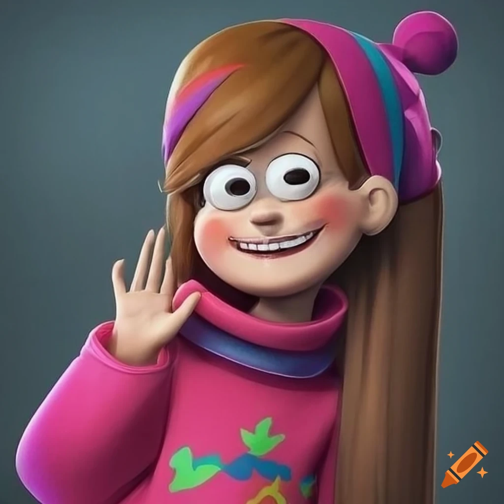 Realistic portrait of mabel pines in high-resolution 4k quality on Craiyon