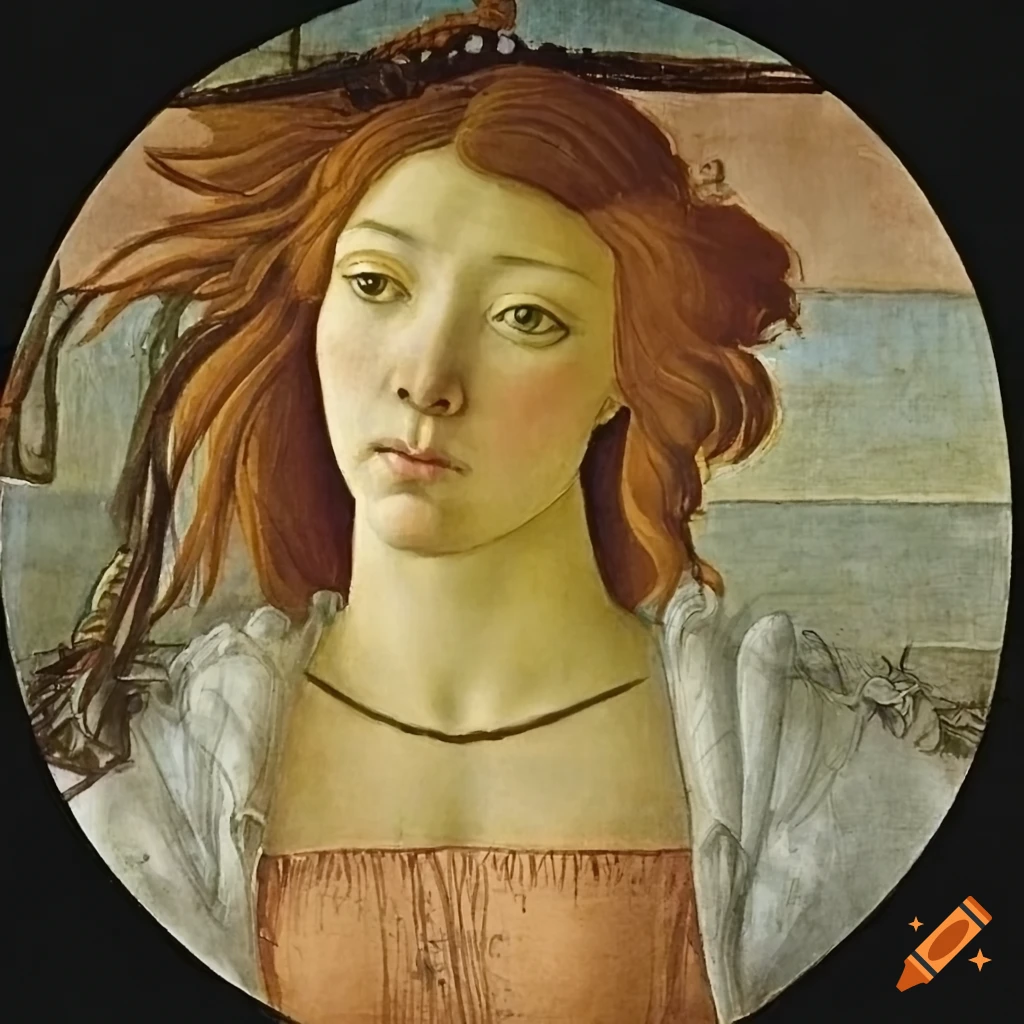 Full Body View Of Pre Raphaelite Young Ladies With Long Hair In The Style Of Cuno Amiet Gwen