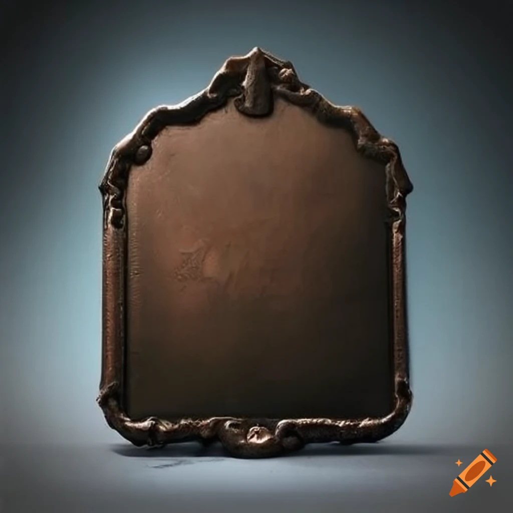 Engraved raw metal plaque with the message 'you who enter here, abandon ...