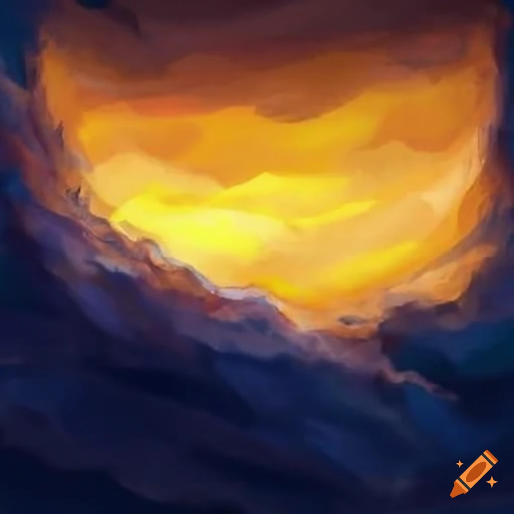 Golden sky on Craiyon