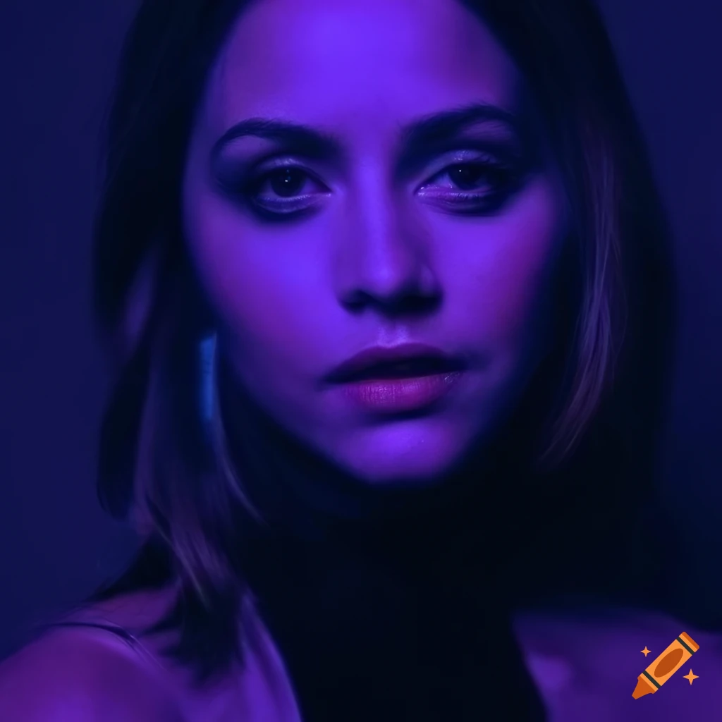 Close-up high-definition stylized textured painting with neon lights on ...