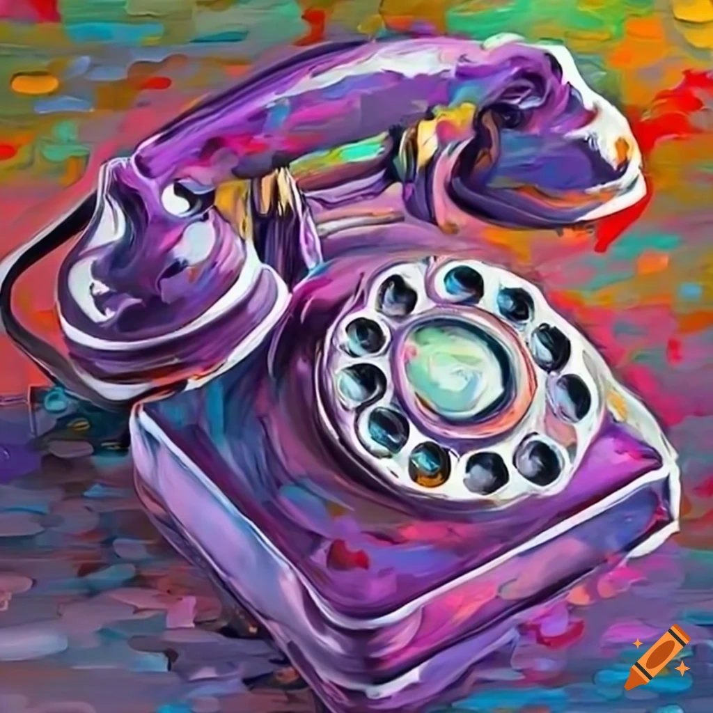 Purple phone on Craiyon