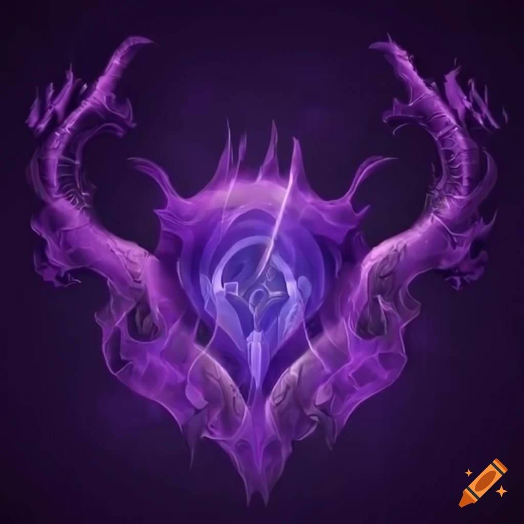 World of warcraft logo in purple with icy finish on Craiyon