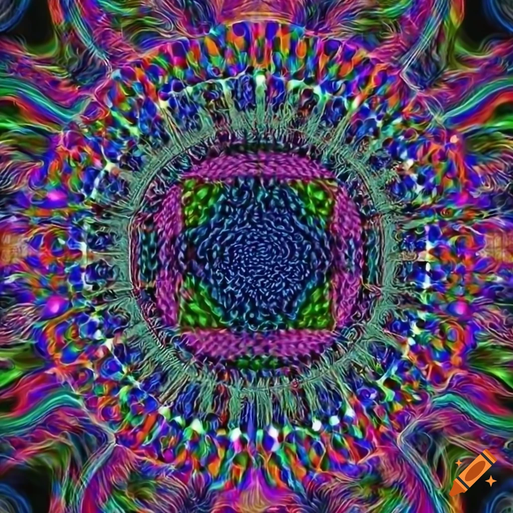 Geometric optical illusion with squares and circles on Craiyon