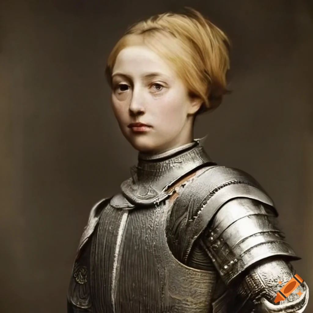 Portrait of joan of arc, the french heroine during the hundred years ...
