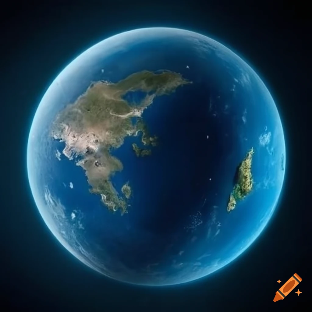 Stunning satellite image of planet earth with a beautiful gravel ...