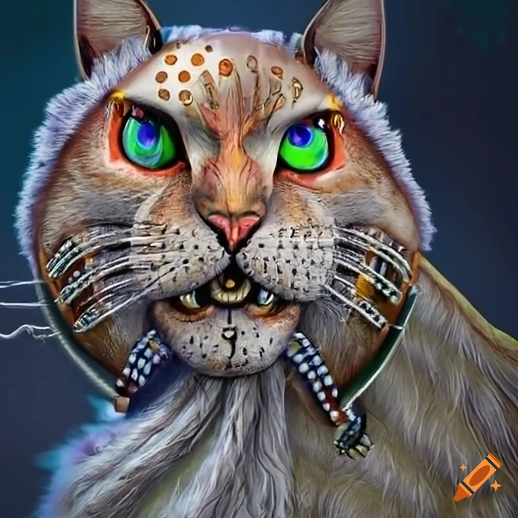 Extreme closeup of a hyper realistic and detailed portrait view on Craiyon