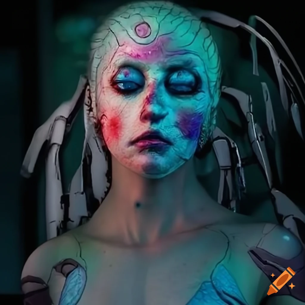 Closeup of a hyper realistic and hyper detailed portrait view on Craiyon