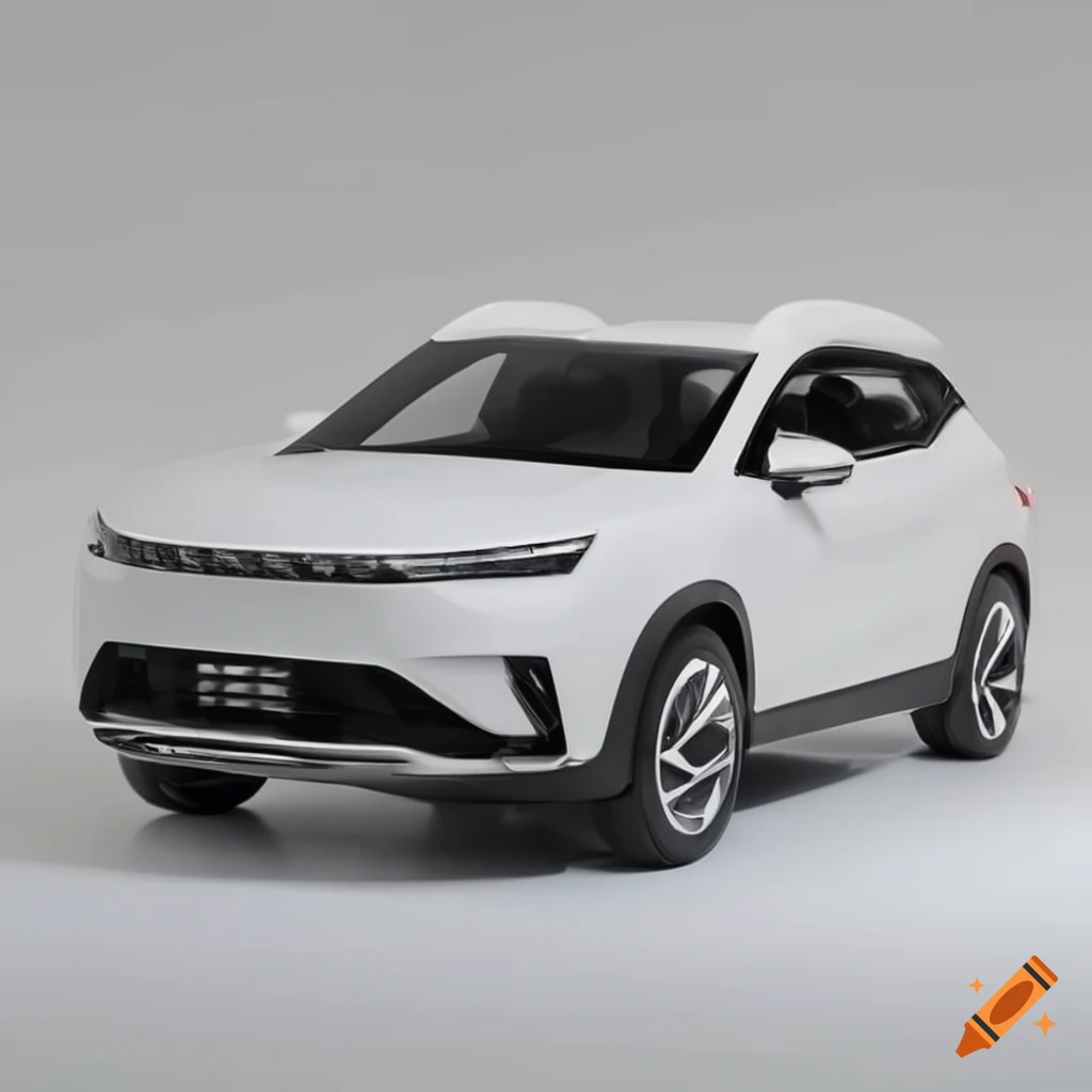 Modern white crossover car with unique design on Craiyon