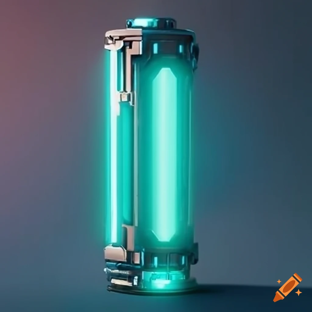 Futuristic sci-fi battery with lightsaber design on Craiyon