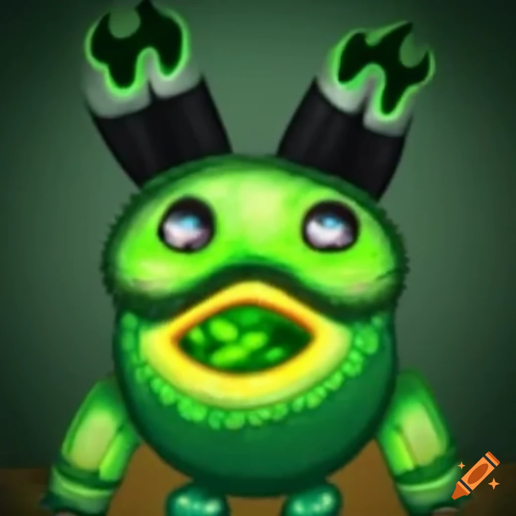 Radioactive singing monsters with floating eyes on Craiyon