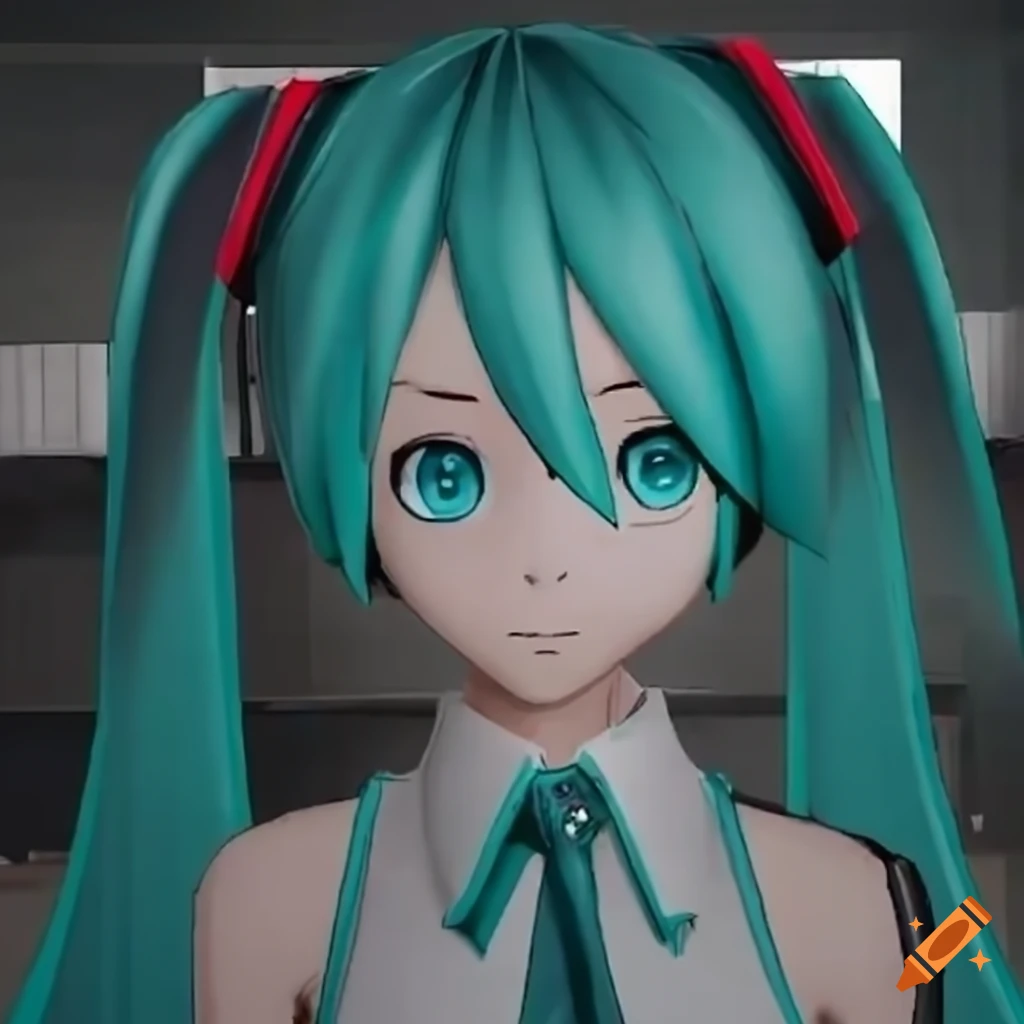 Hatsune Miku breaking into an SCP facility on Craiyon