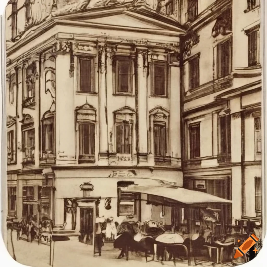 Viennese coffeehouse menu card title page on Craiyon