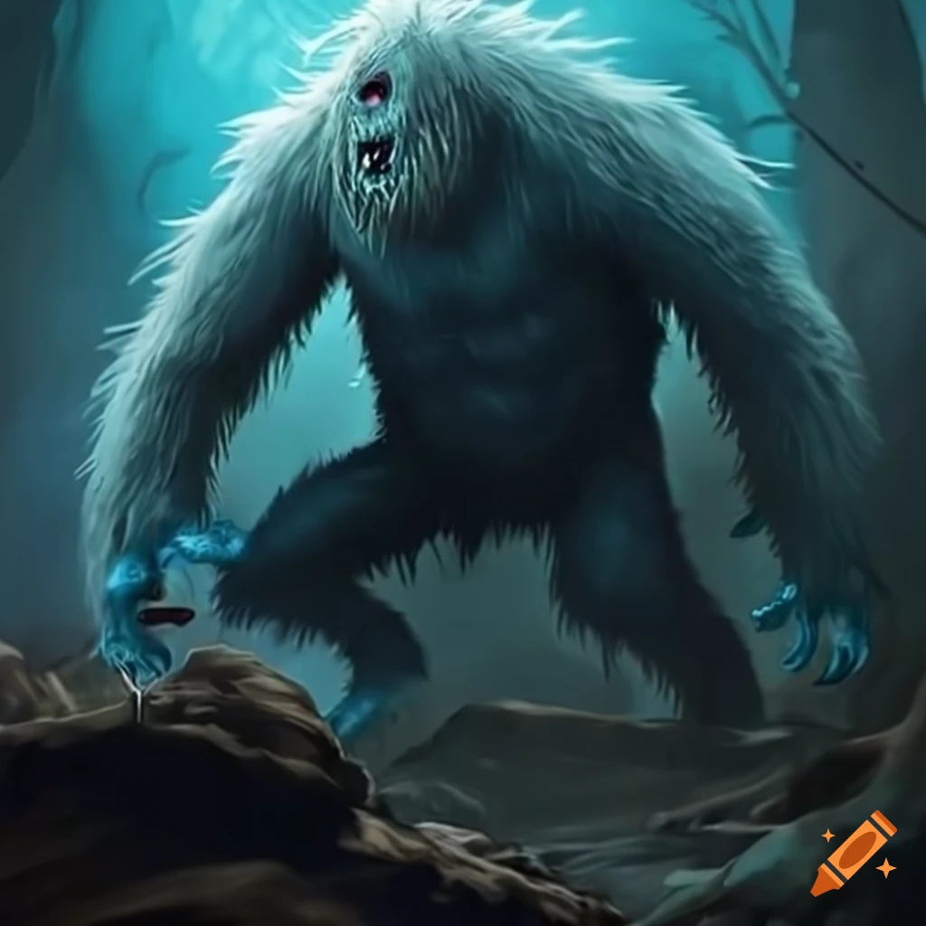 Yeti monster on Craiyon