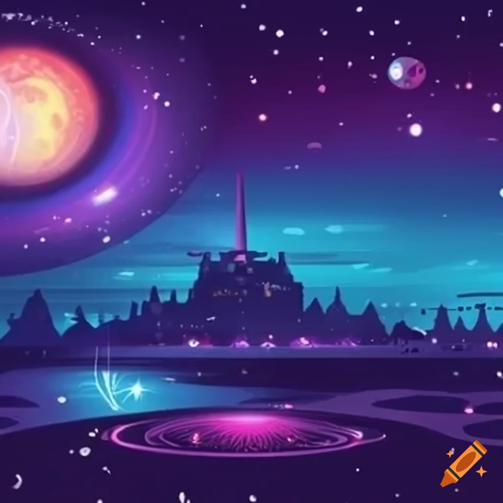 Futuristic cosmos universe view from floor on Craiyon