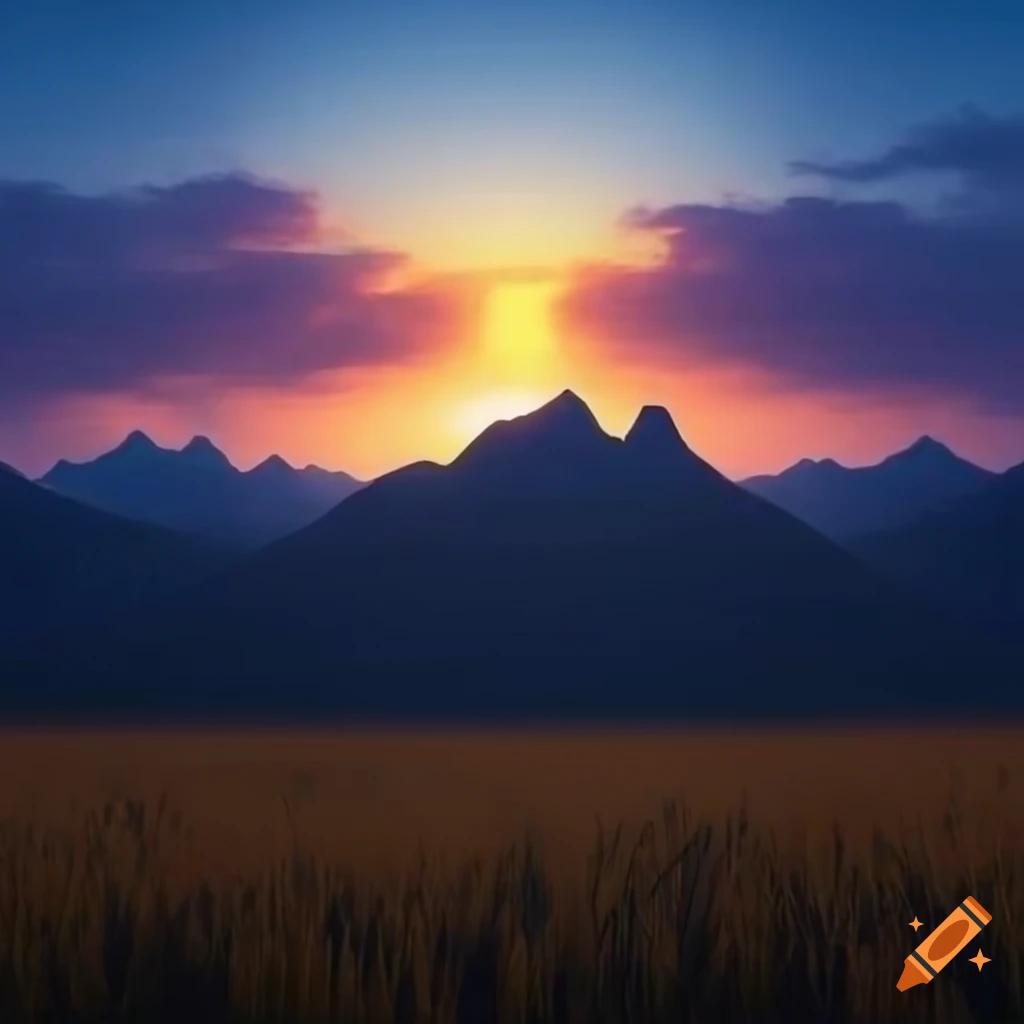 Panoramic scene of a vast open field inspired by robert childress on ...