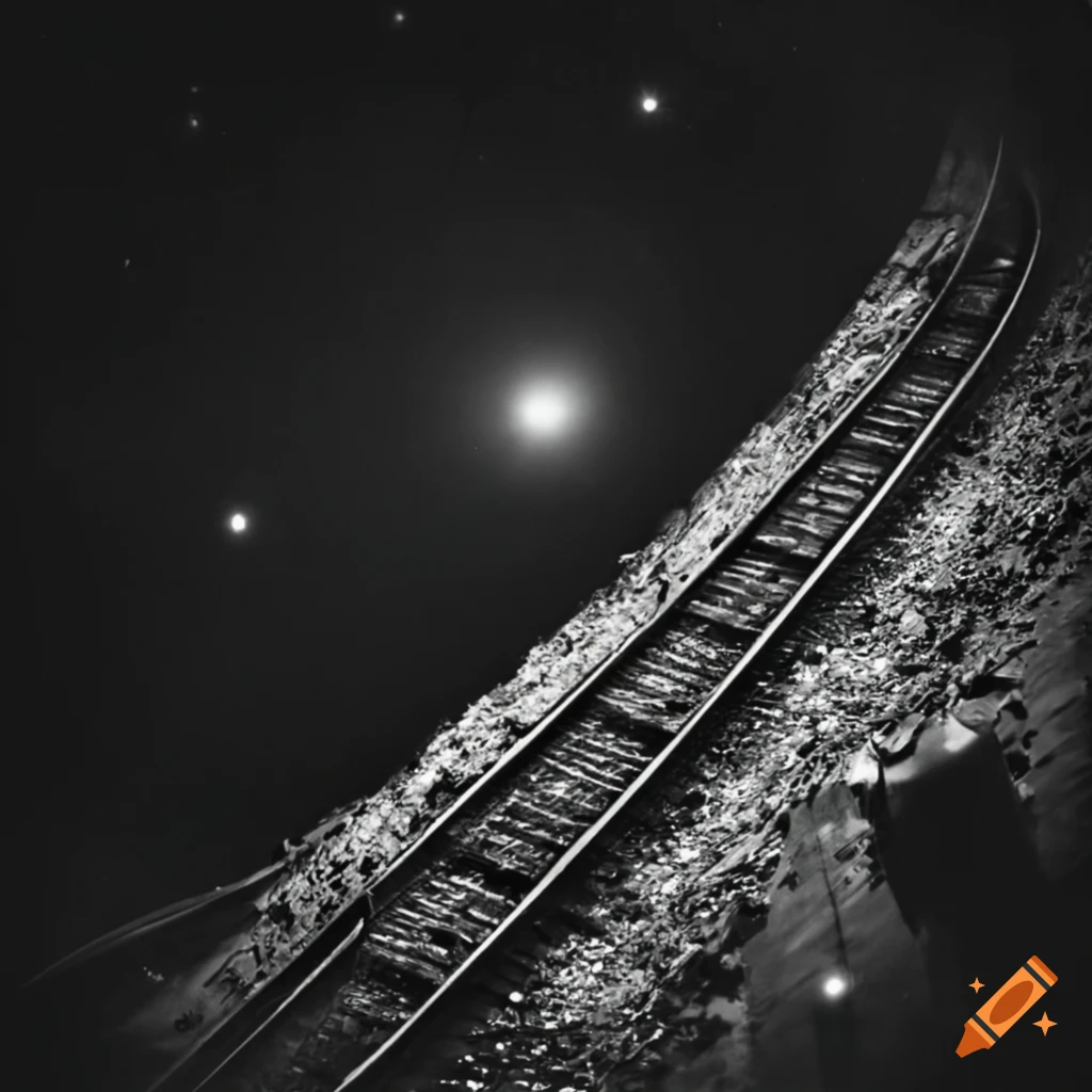 Space train traveling through the cosmos on Craiyon