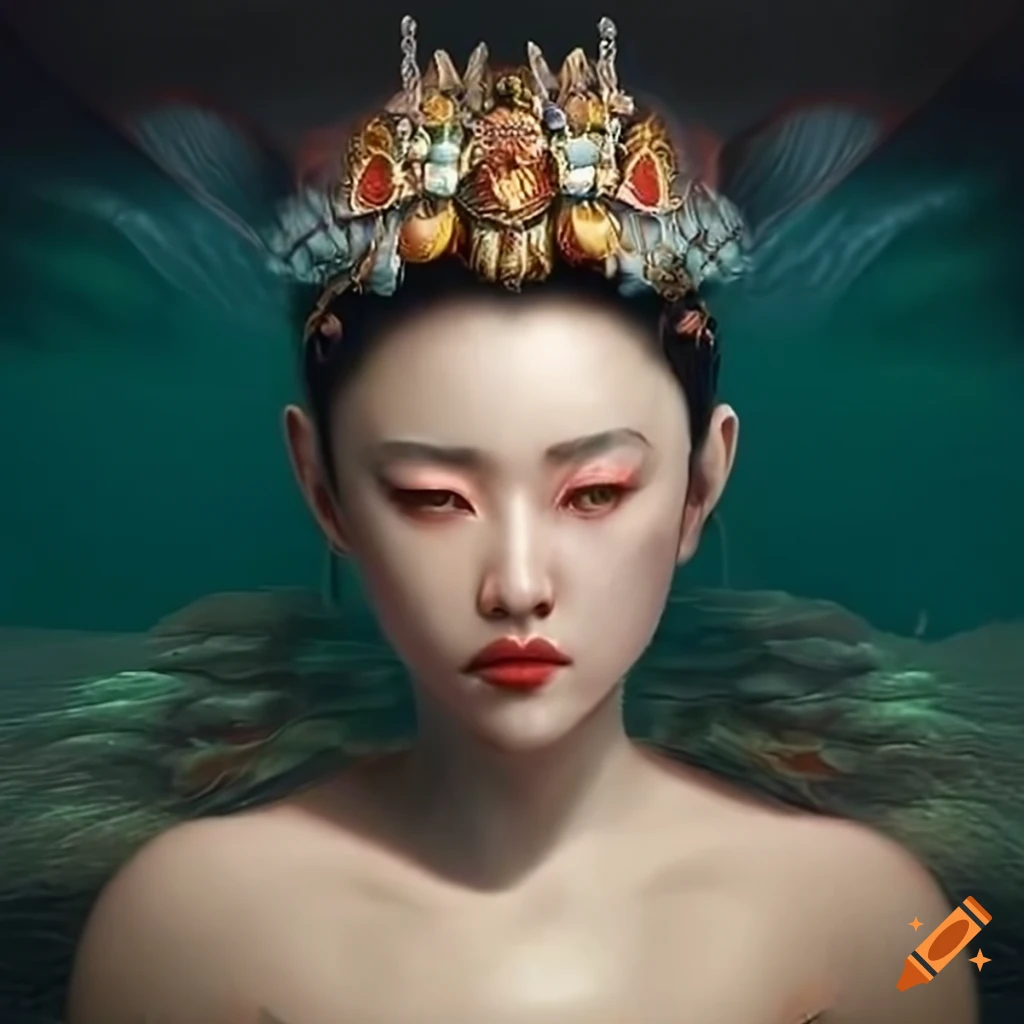 In a hyper-realistic scientific portrait, the captivating allure of ...