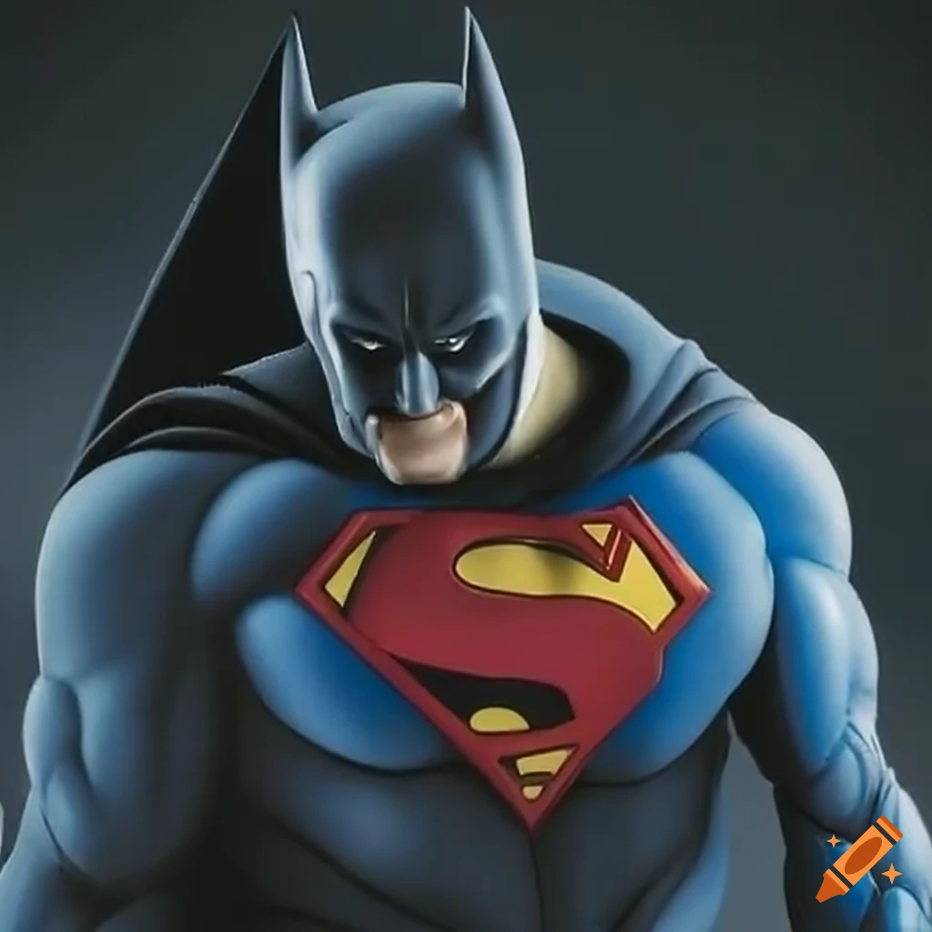 Batman and superman characters in a dwarf form on Craiyon