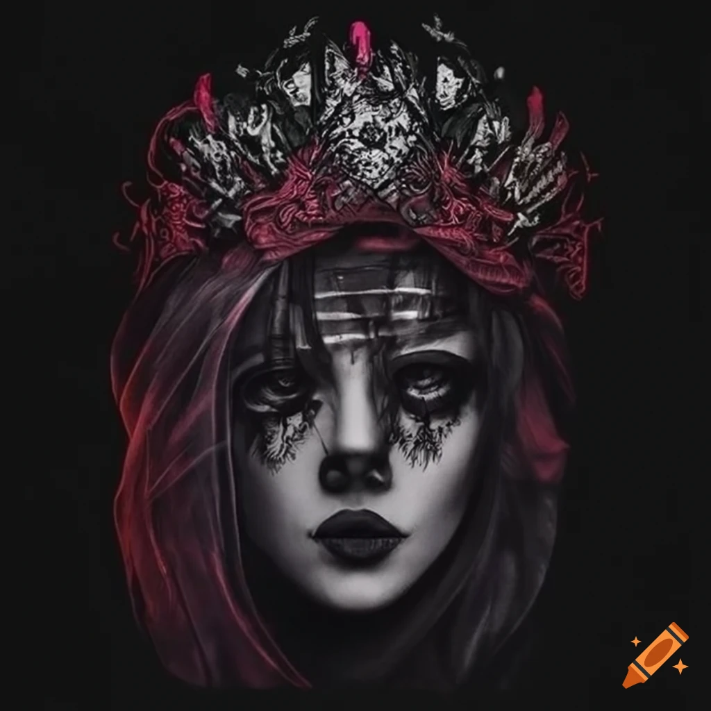 Gothic cool t-shirt print on Craiyon