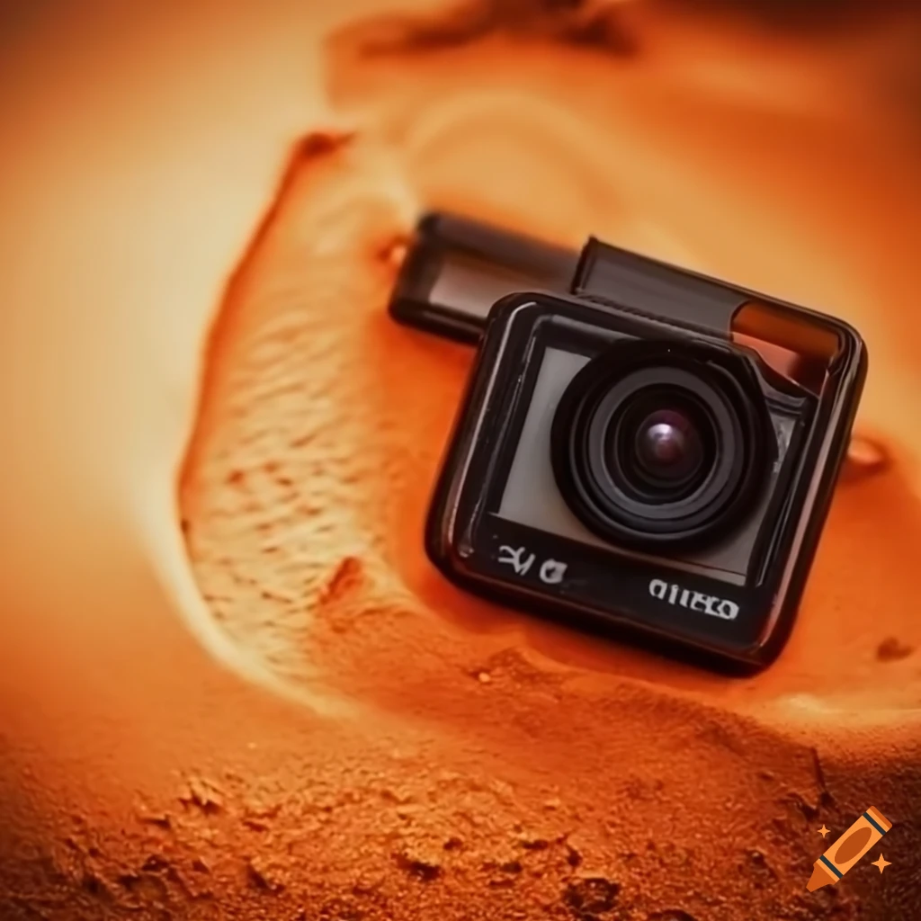 GoPro camera buried in sand on Craiyon
