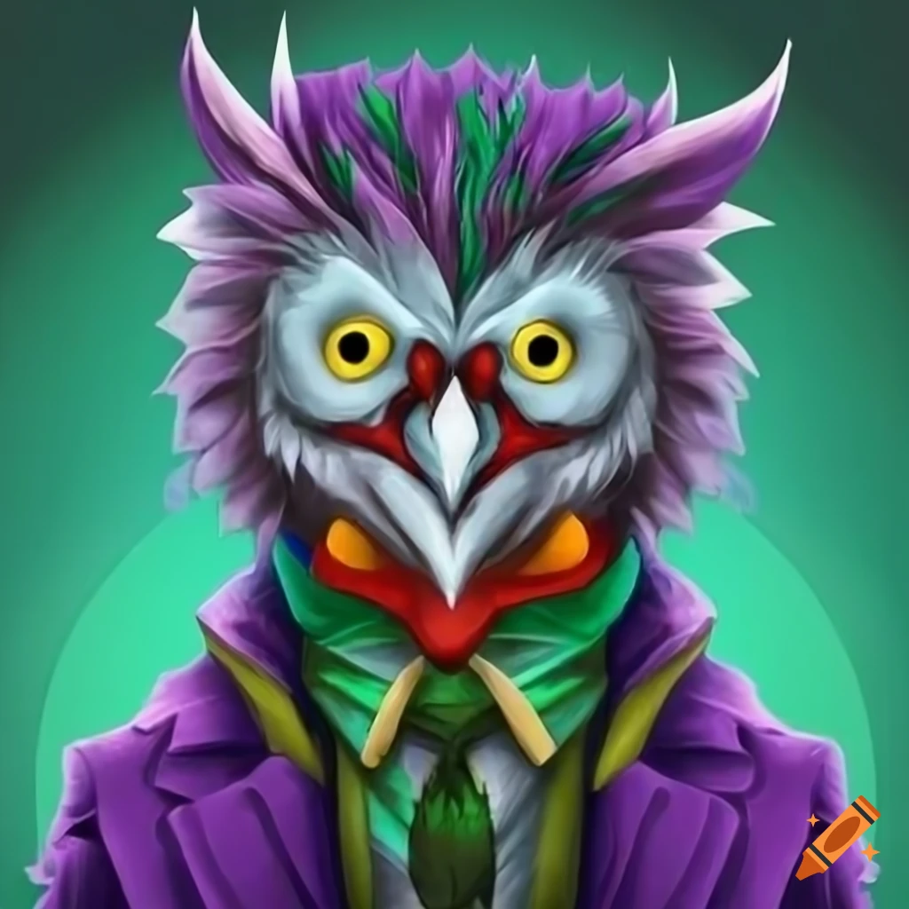 Joker owl avatar on Craiyon