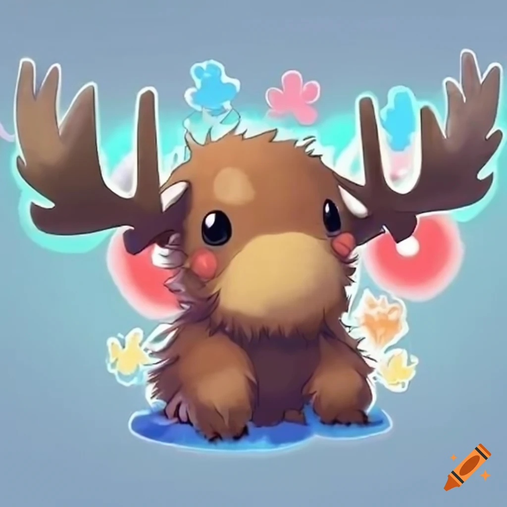 Fluffy moose from the popular pokemon franchise on Craiyon